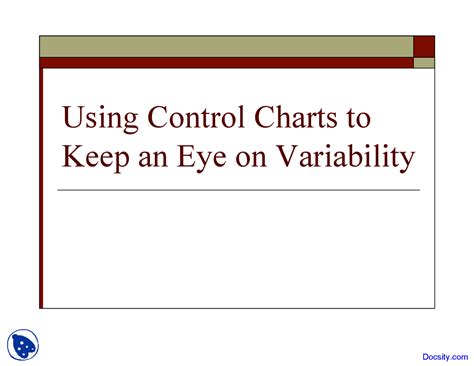 Using Control Charts Buisness Management Lecture Slides Docsity
