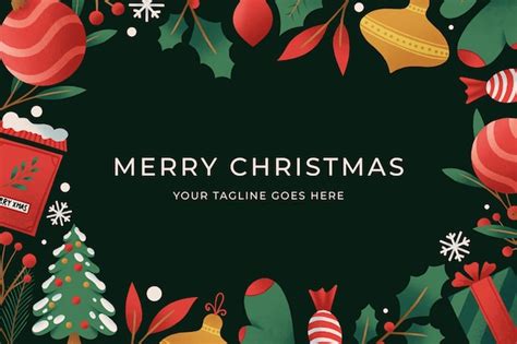 손으로 그린 크리스마스 배경 무료 벡터