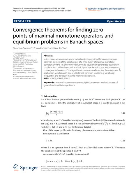 Pdf Convergence Theorems For Finding Zero Points Of Maximal Monotone