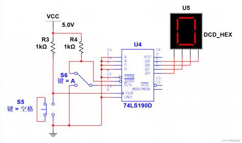 74ls190实现十进制加减计数器 Csdn博客