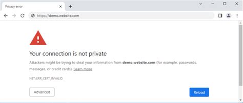 NET ERR CERT INVALID Error In Google Chrome When Visiting Websites Using A Private Root