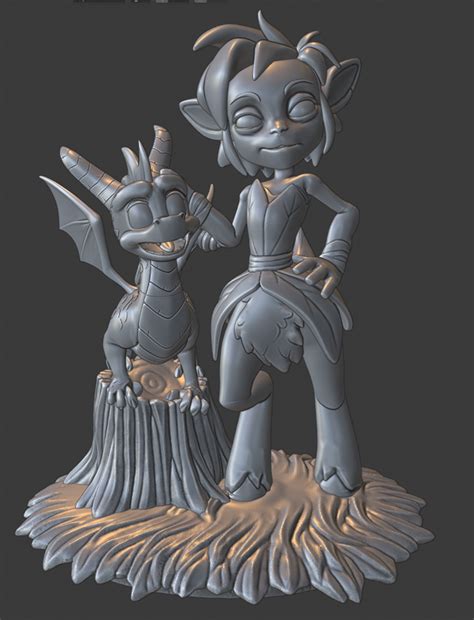 Spyro And Elora 3d Printable By Kaylafox