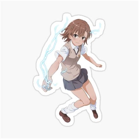 A Certain Scientific Railgun Misaka Mikoto Electric Design Sticker For Sale By Truemarket