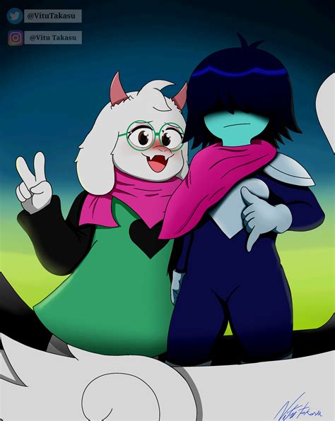 Ralsei And Kris By Vitutakasu On Newgrounds