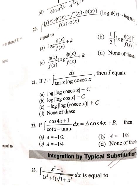Integration Questions Pdf