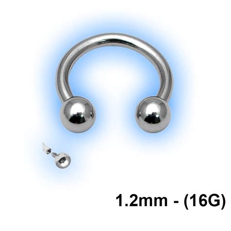 Internally Threaded Titanium Circular Barbell With Balls 1 2mm 16g