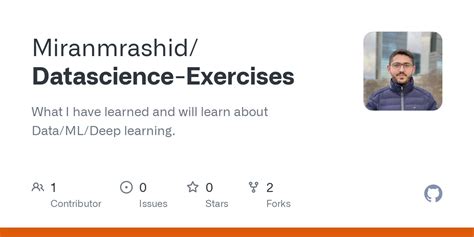 GitHub Miranmrashid Datascience Exercises What I Have Learned And Will Learn About Data ML