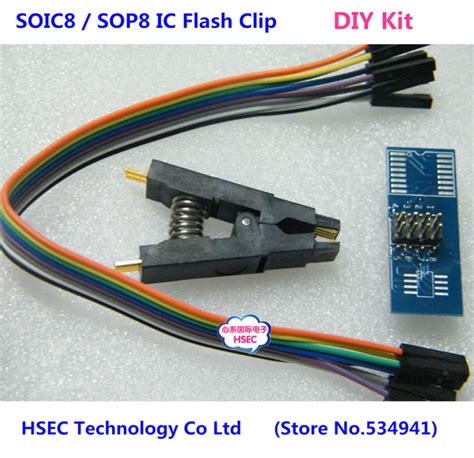 SOIC8 IC Flash Clip DIY Kit Soic8 Sop8 Ic Test Clip SOP8 Adapter Socket For TL866CS TL866A