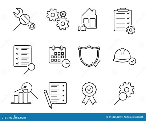 Inspection Line Icon Concept Inspection Vector Linear Illustration