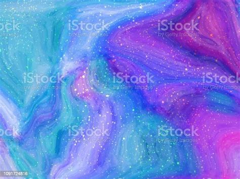 레인 보우 메쉬 유니콘 배경입니다 홀로그램 판타지 그라데이션 배경 막입니다 벡터 일러스트 포스터 안내 책자 초대장 커버 책 카탈로그에 대 한 은하에 대한 스톡 벡터 아트 및