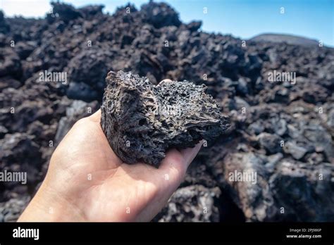 A Variety Of Forms Of Basalt Solidified Lava Clinker Block Lava Hawaiian Is Main Type Of