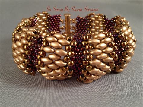 Flat Cellini Bracelet With Superduos Tutorial Etsy