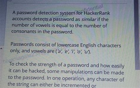 A Password Detection System For Hackerrank Studyx