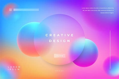 Premium Vector Morph Background Gradient Colorful With Circle Shape Glass Effect Frame Title Text