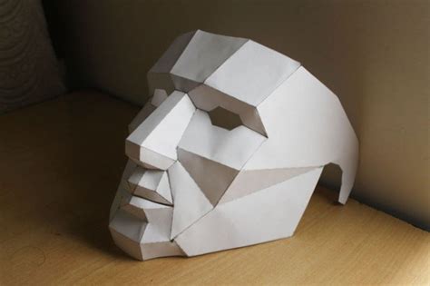 로우 폴리곤 마스크 페이퍼크래프트 네이버 블로그