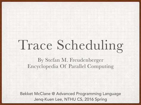 Pdf Trace Scheduling Dokumentips