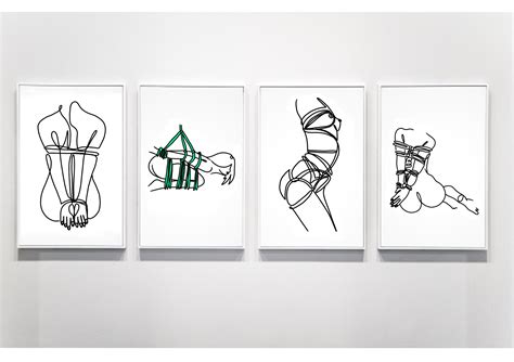 Erotic Art Bondage Artwork Line Drawing Rope Bondage Drawing Sexy Line Art Sex Room Art