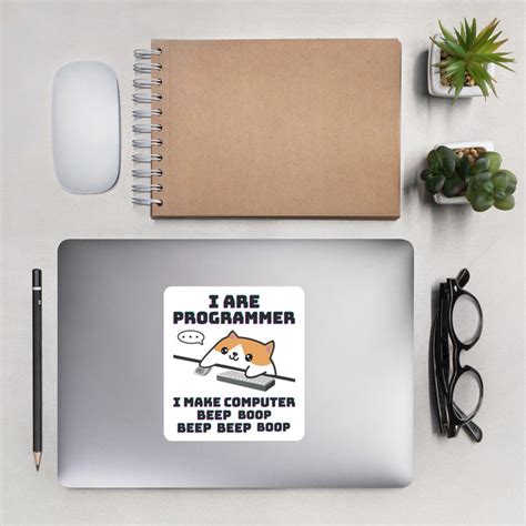 I Are Programmer Cute Cat Sticker Perfect Gift For Coders And Tech Enthusiasts Etsy