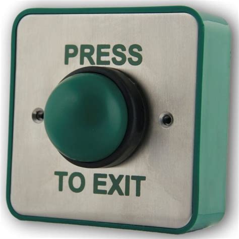 Green Dome Exit Button Flush Surface RTE