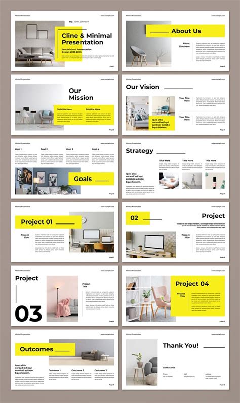 Modern Minimal Presentation Layout With Icons In 2025 Presentation Slides Design Powerpoint