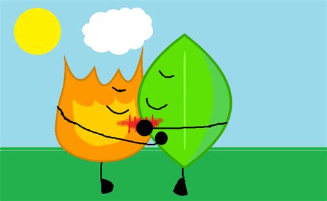Battle For Dream Island Firey X Leafy By Sherbase12 On Deviantart