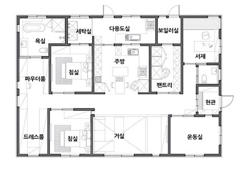 노후까지 평생 누리는 집 즐거움으로 가득한 스틸하우스 이미지 크게보기 주택평면도 집 집 계획