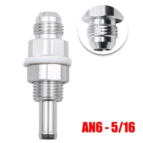 Baguer 1pc Fuel Tank Fitting Adapter Nuts 6an Male Flare Bulkhead To 5