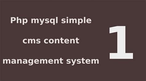 Php Mysql Simple Cms Content Management System Tutorial 1 Login Page