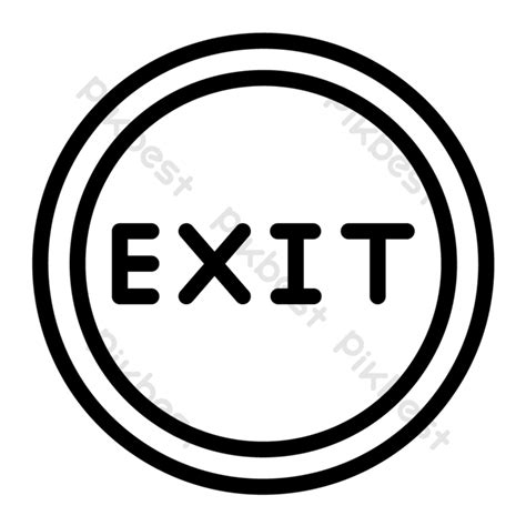 Exit Icon Vector Design Illustration PNG Images EPS Free Download Pikbest