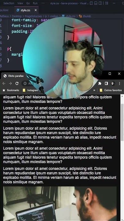 Criando Efeito Parallax Shorts Frontend Programação Youtube
