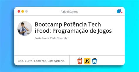 Bootcamp Potência Tech Ifood Programação De Jogos