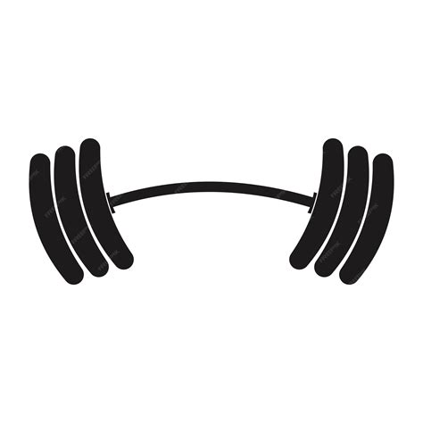 Premium Vector Barbell Vector Iconillustration Template Design
