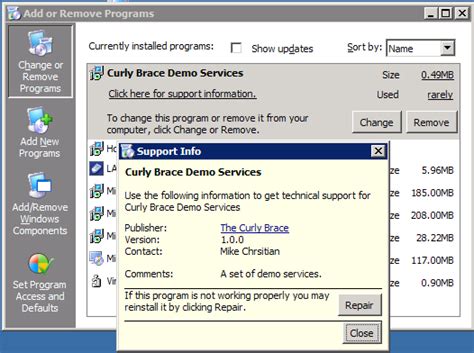 The Curly Brace How To Create A C Windows Service Application