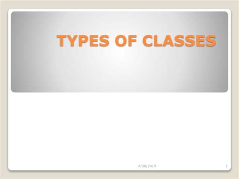 C Types Of Classes Pptx Programming Languages Computing