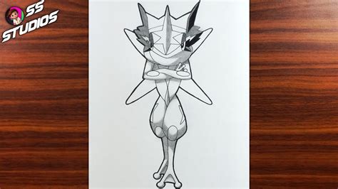 How To Draw Ash Greninja Pokemon Easy Step By Step Youtube
