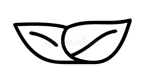 Intertwined Leaves Outline Icon For Nature Growth Unity Vector Design Generative Ai Stock