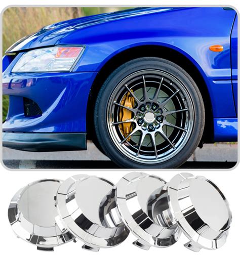 70mm 2 1216in Chrome Universal Wheel Center Caps 4pcs