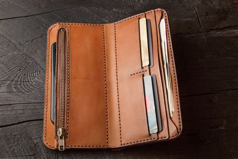 Handmade Leather Wallet Mens Leather Longer Wallet Cowhide Leather Wallet Personalized
