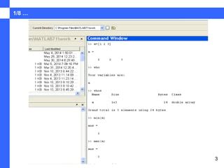 Chapter 3 Commands At MATLAB Command Window PPT Physics Science