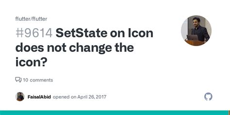 Setstate On Icon Does Not Change The Icon Issue Flutter