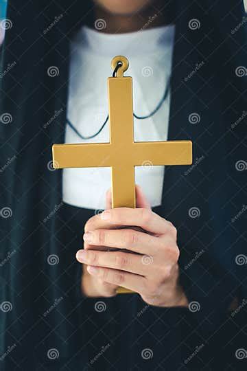 Religious Nun In Religion Concept Hands Praying To The God While