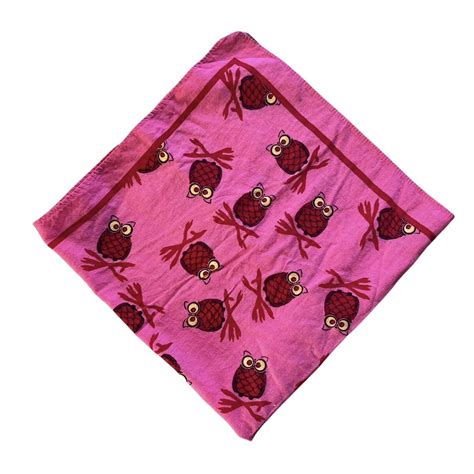 Owl Print Bandana Classic Bandana Scarf Shape Depop