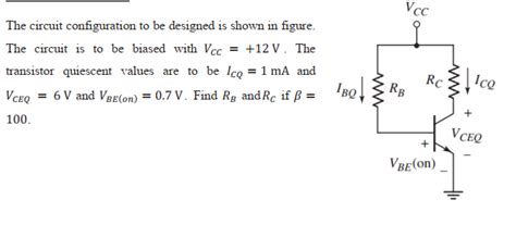 Solved V Cc The Circuit Configuration To Be Designed Is Chegg Com