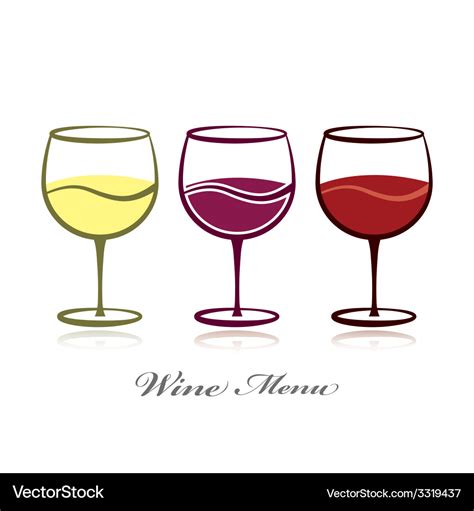 Elegant Wine Glasses Royalty Free Vector Image