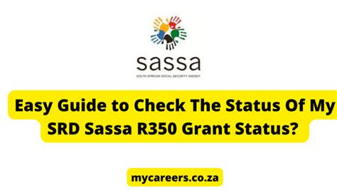 Easy Guide To Check The Status Of My SRD Sassa R350 Grant Status Mycareers Co Za