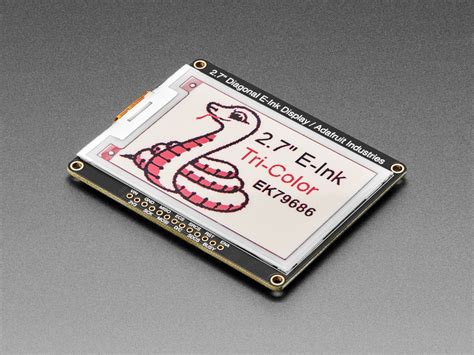 Adafruit 2 7 Tri Color Eink Epaper Display With Sram [red Black White] Id 4098 Adafruit