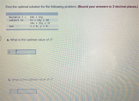 solved find the optimal solution for the following problem