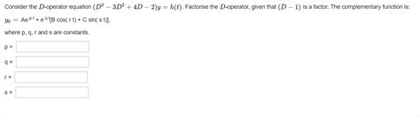 solved which of the following are linear operators dy dt