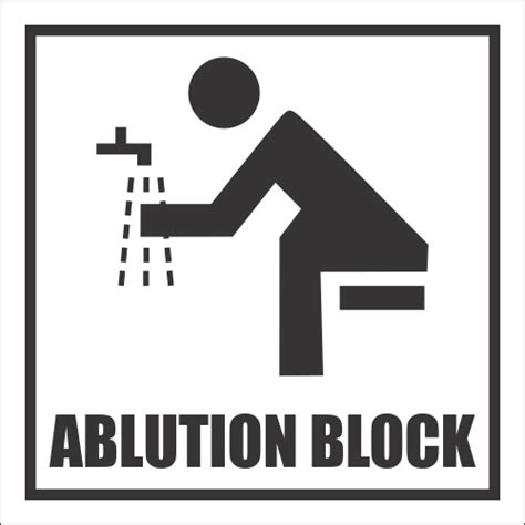 T33 Ablution Block Sign Safety Signs And Equipment