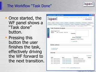 Project Open Workflow Developer Tutorial Part PPT